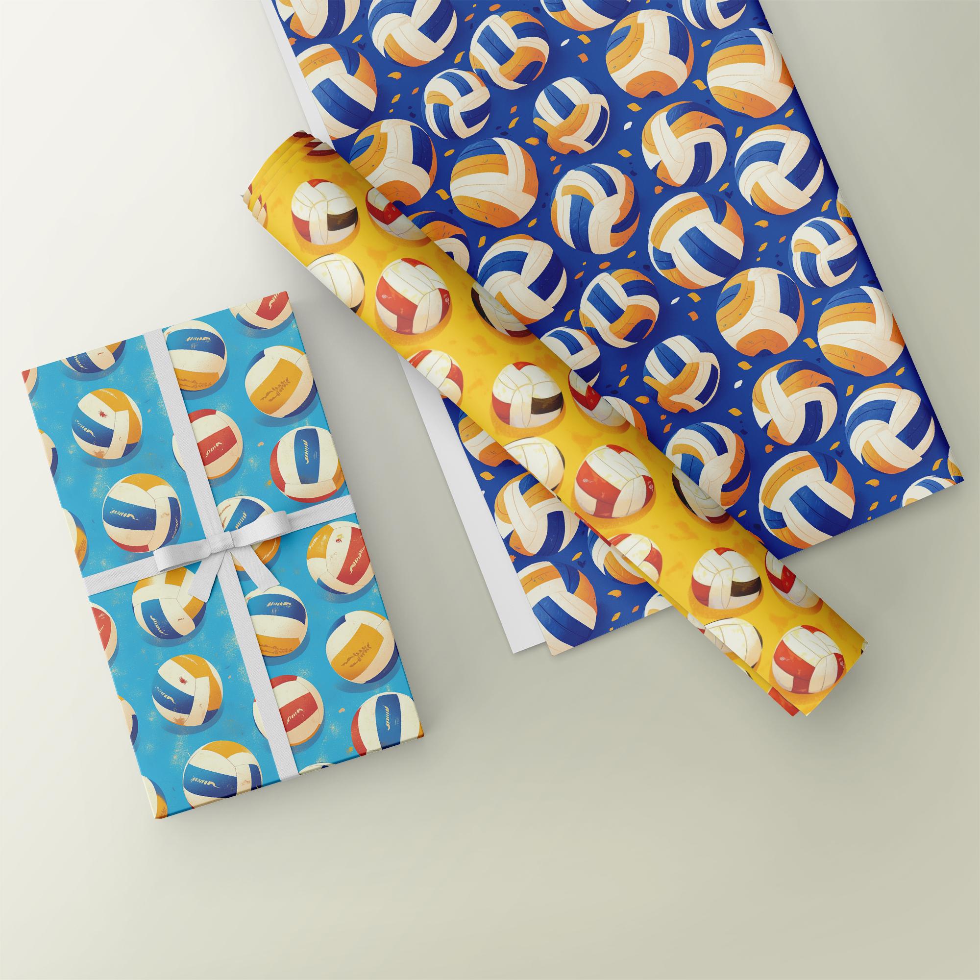 Volleyball Digital Paper Volleyball Seamless Pattern Volleyball ...