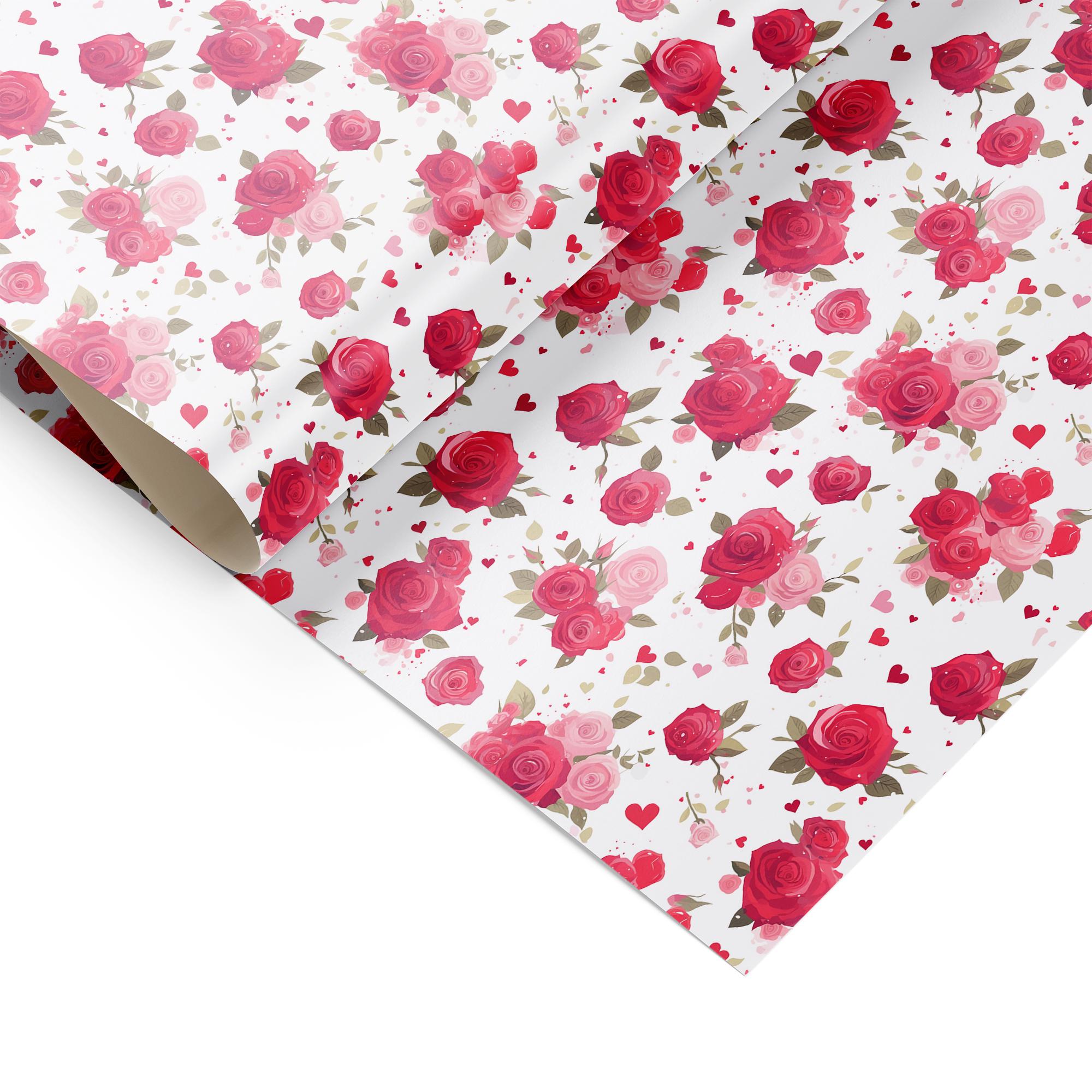 Red Rose Paper Rose Scrapbooking Paper Rose Digital Paper Rose ...