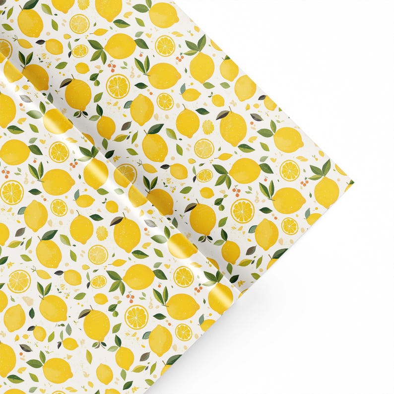 Lemon Digital Paper Lemon Printable Paper Lemon Pattern Lemon ...