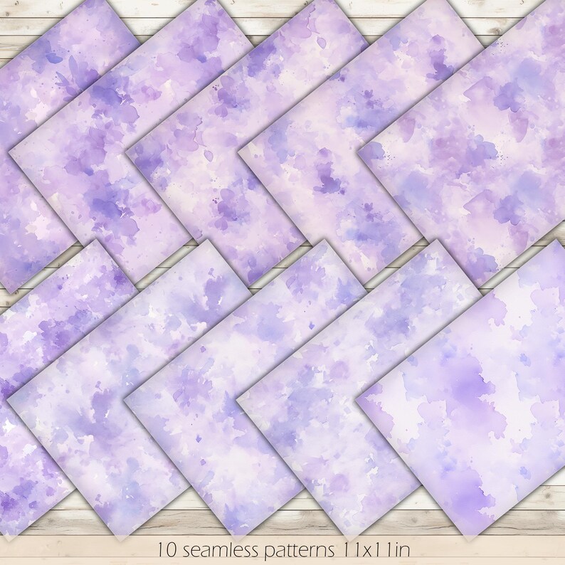 Lavender Watercolor Paper Light Purple Watercolor Digital Paper ...
