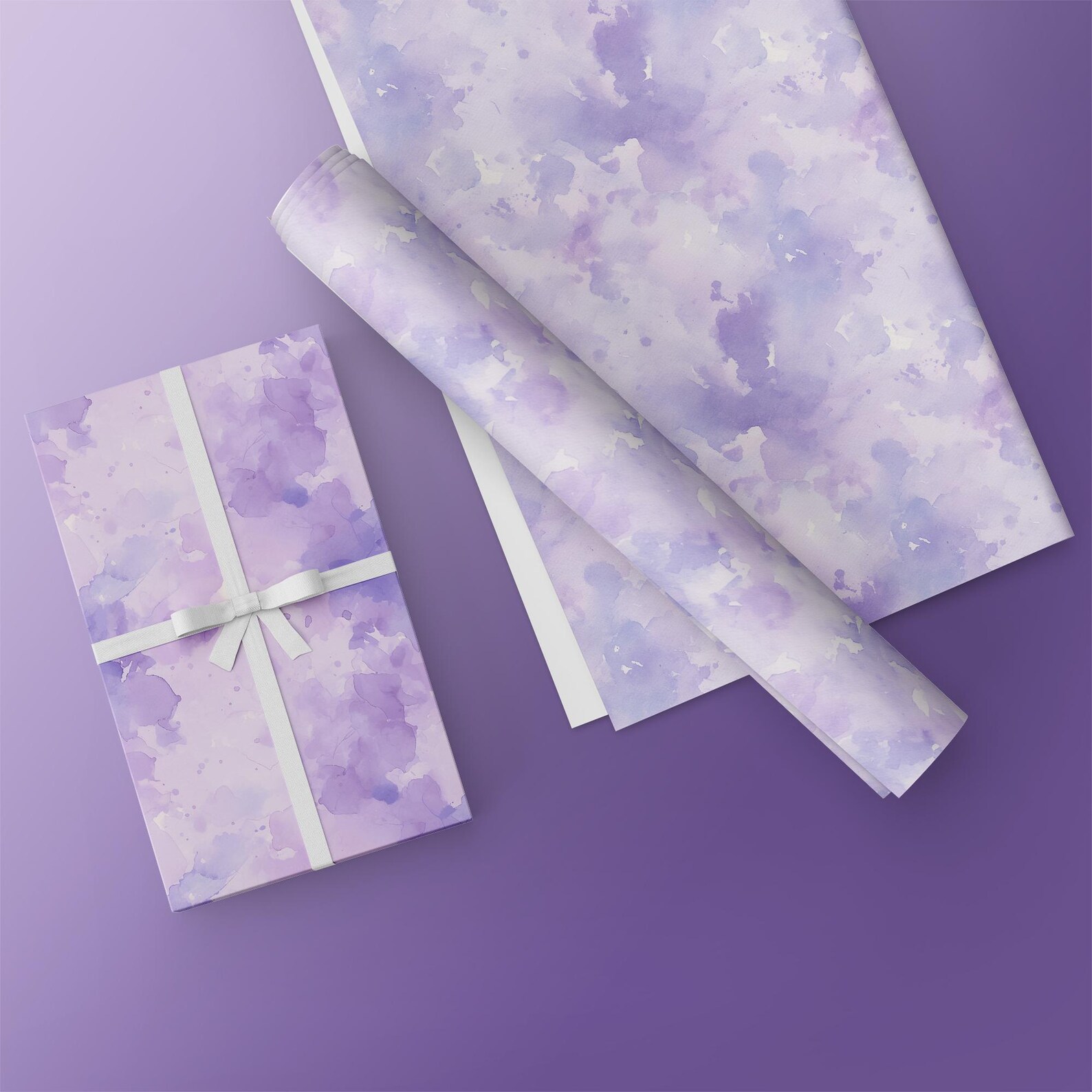 Lavender Watercolor Paper Light Purple Watercolor Digital Paper ...