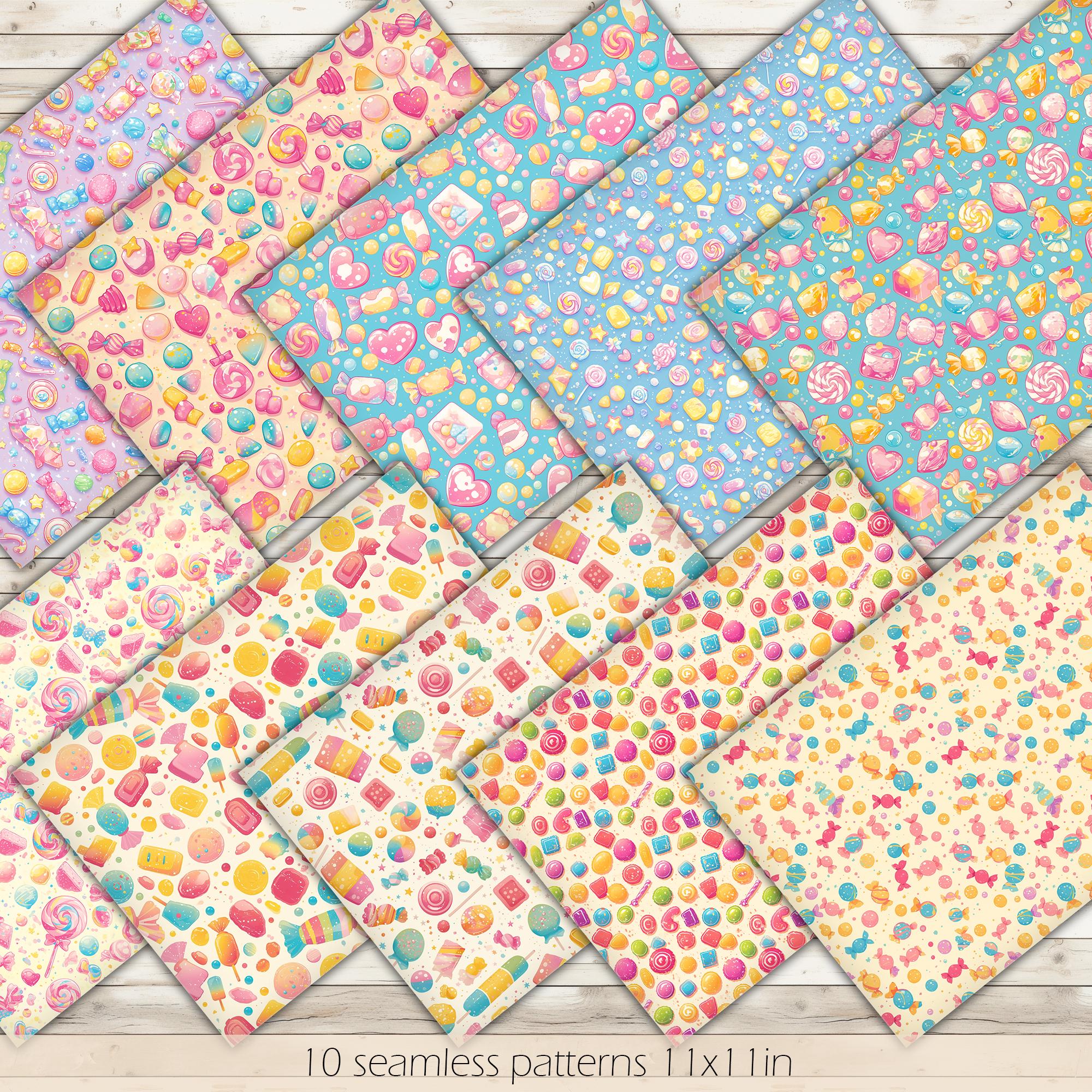 Candy Digital Paper Candy Printable Paper Candy Pattern Candy ...