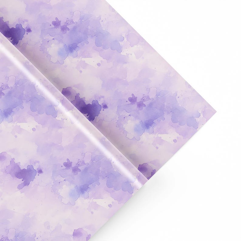 Lavender Watercolor Paper Light Purple Watercolor Digital Paper ...