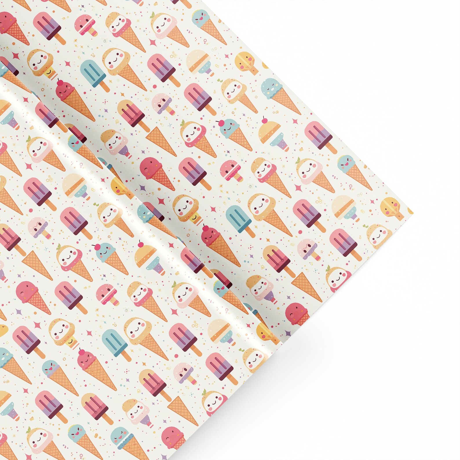 Cute Ice Cream Seamless Pattern Ice Cream Texture Ice Cream Digital ...