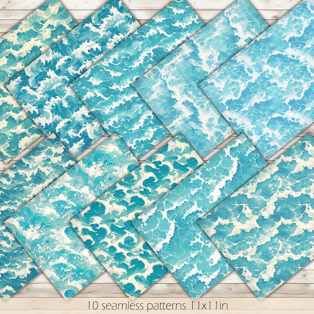 Ocean Waves Pattern Ocean Background Ocean Seamless Pattern Ocean ...