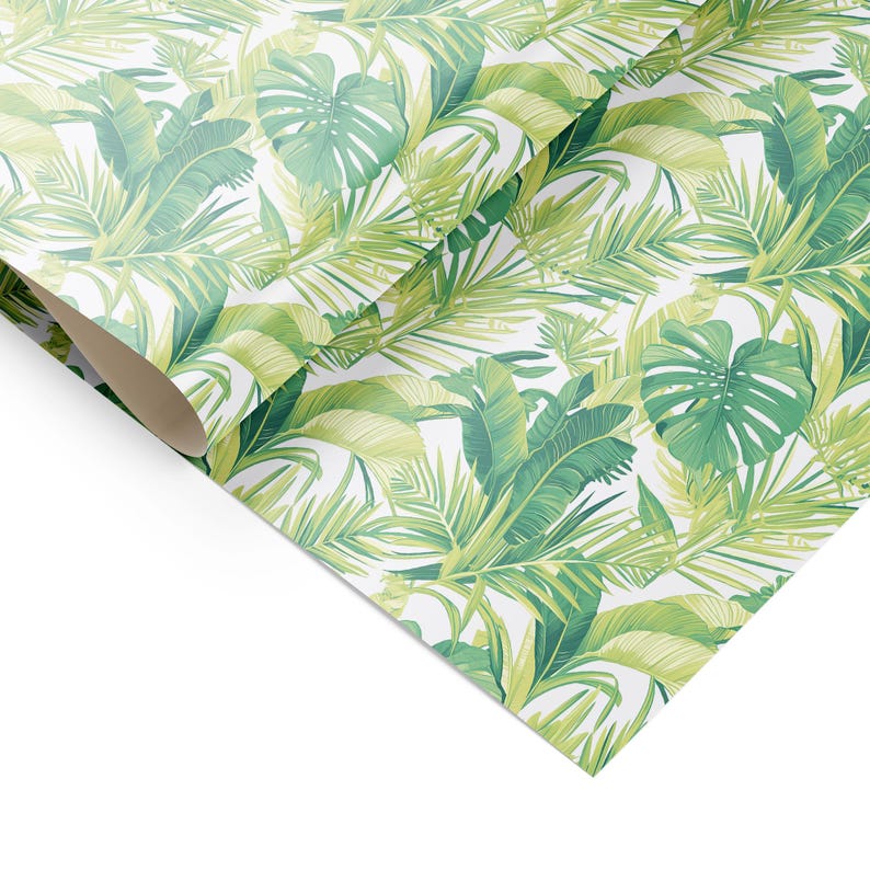 Tropical Leaves Digital Paper Jungle Background Monstera Leaves ...