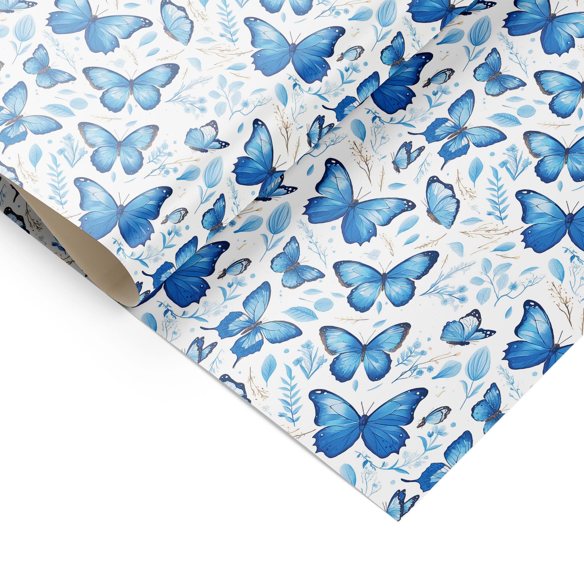 Blue Butterfly Texture Butterflies Digital Paper Butterfly Seamless ...