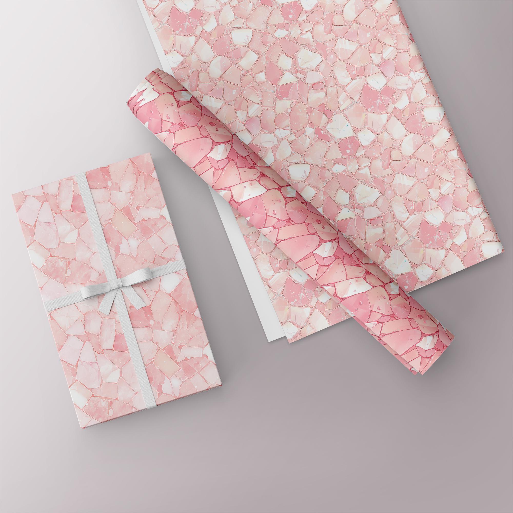 Pink Broken Glass Digital Paper Pink Glass Printable Paper Shattered ...