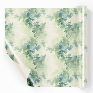 Sage Green Watercolor Leaves Digital Paper Elegant Watercolor Seamless ...