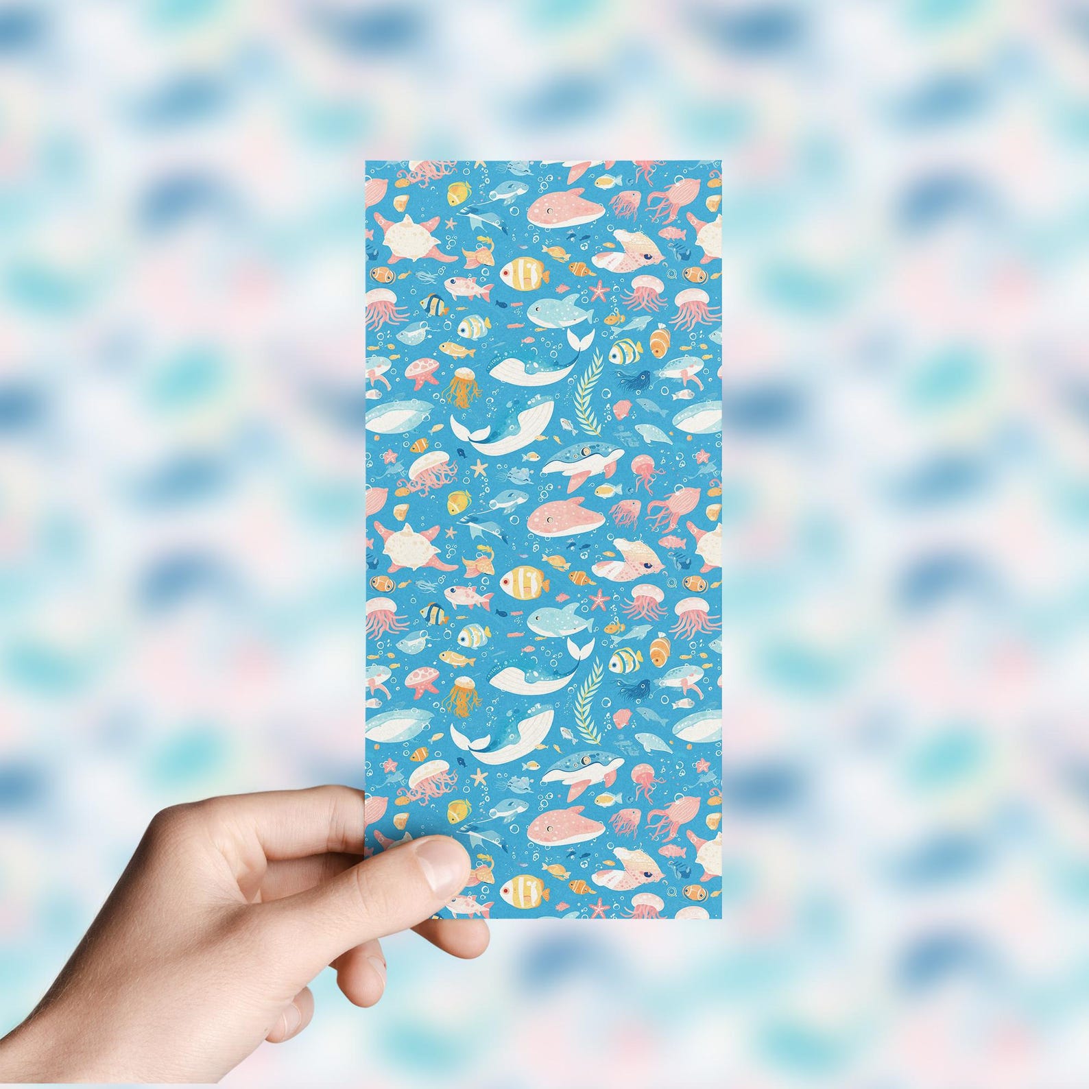 Cute Ocean Digital Paper Ocean Printable Paper Ocean Pattern Ocean ...