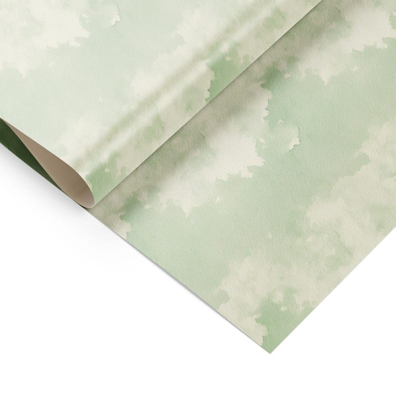 Sage Green Watercolor Paper Light Green Watercolor Digital Paper Sage ...