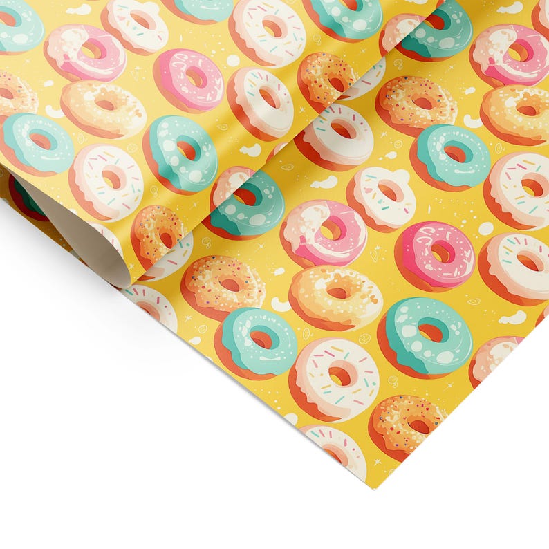 Pastel Donut Digital Paper Donut Seamless Pattern Donut Printable Paper ...