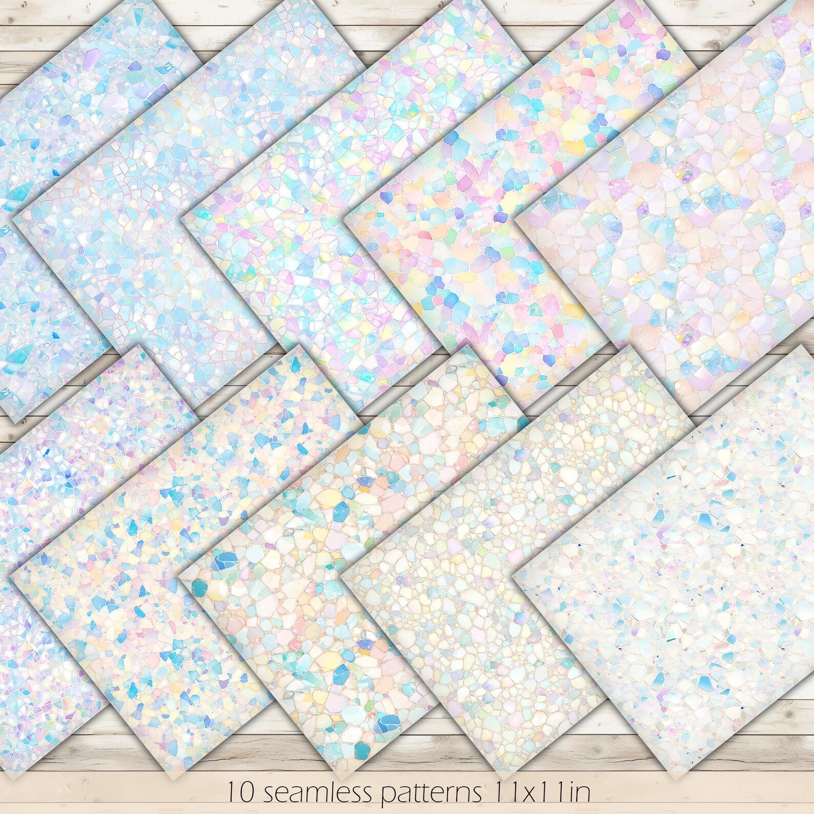Pastel Broken Glass Digital Paper, Seamless Shattered Pattern (PNG) - Etsy