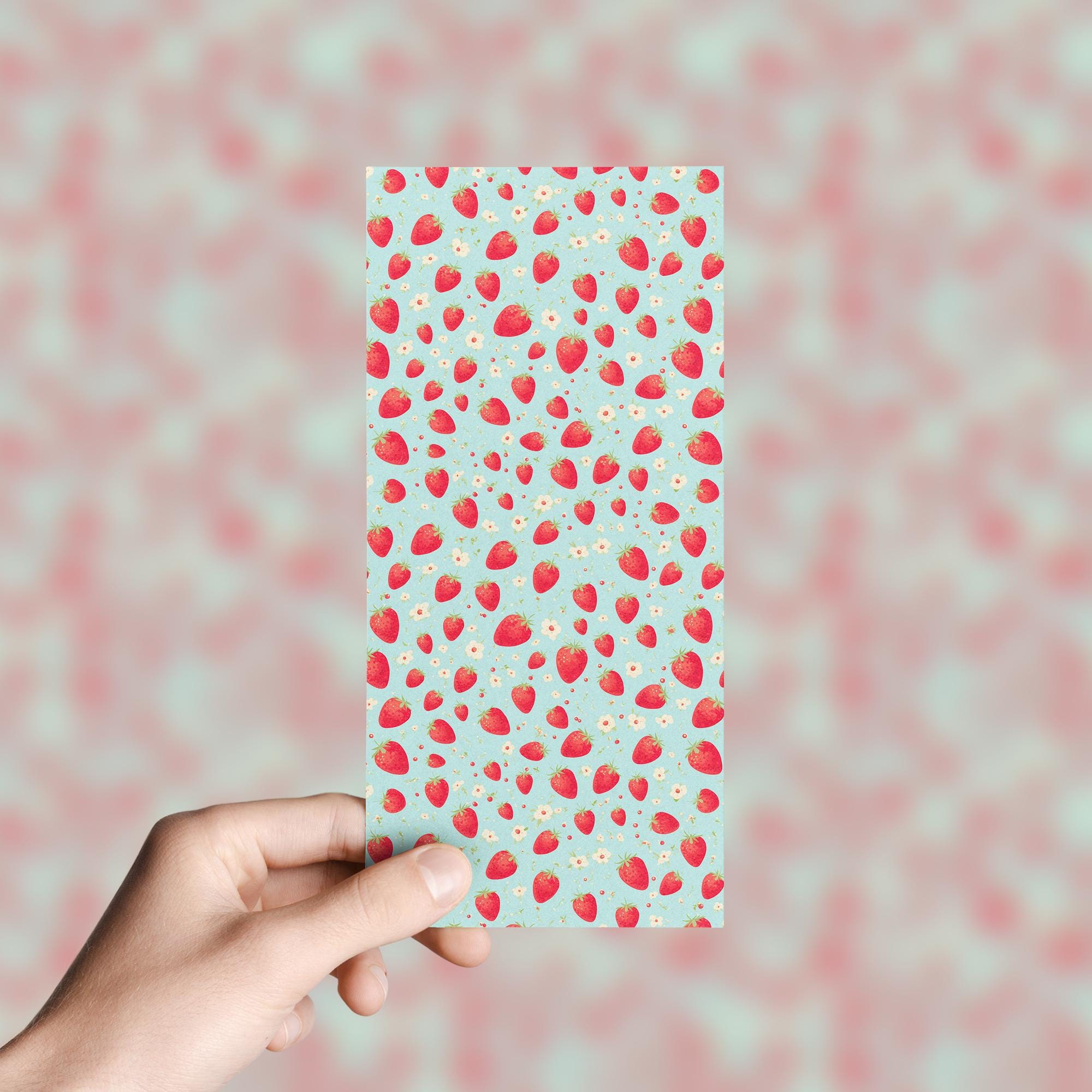 Strawberry Digital Paper Strawberry Seamless Pattern Strawberry ...