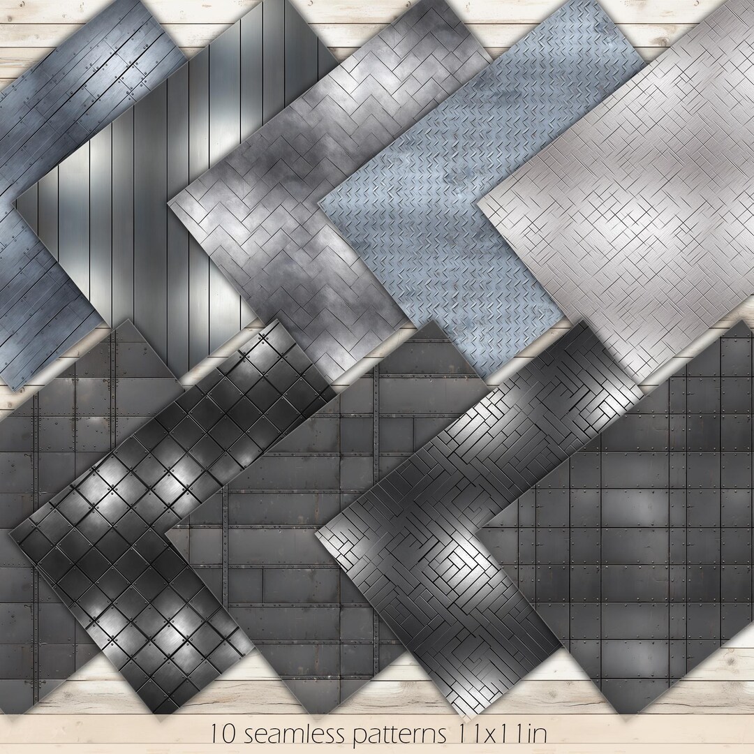 Metal Seamless Pattern Metal Texture Metal Digital Paper Metal ...