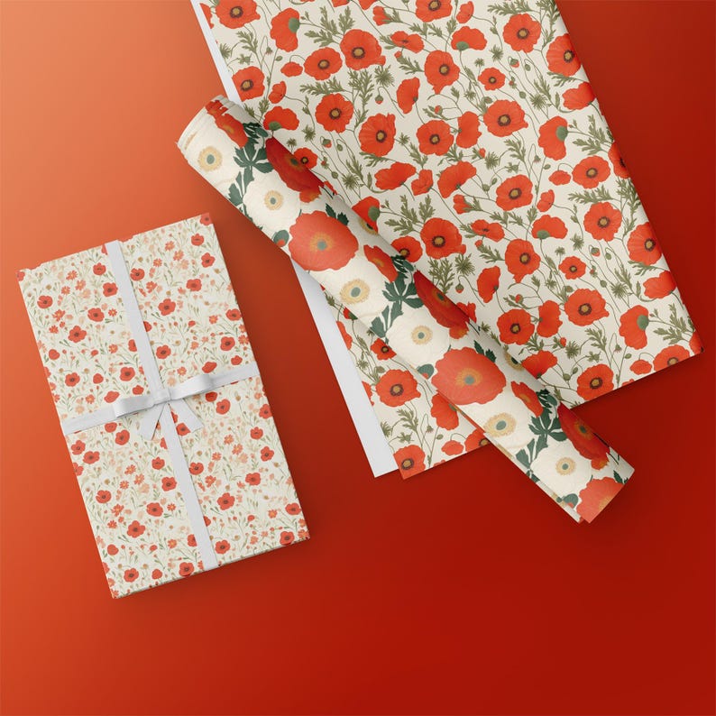 Poppy Seamless Pattern Poppy Texture Poppy Scrapbooking Paper Poppy ...