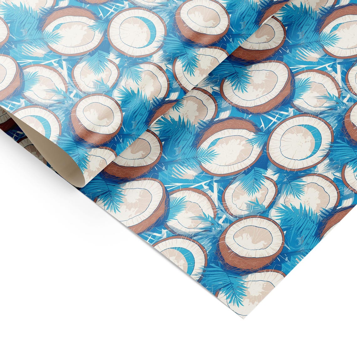 Blue Coconut Pattern Blue Coconut Background Coconut Seamless Pattern ...