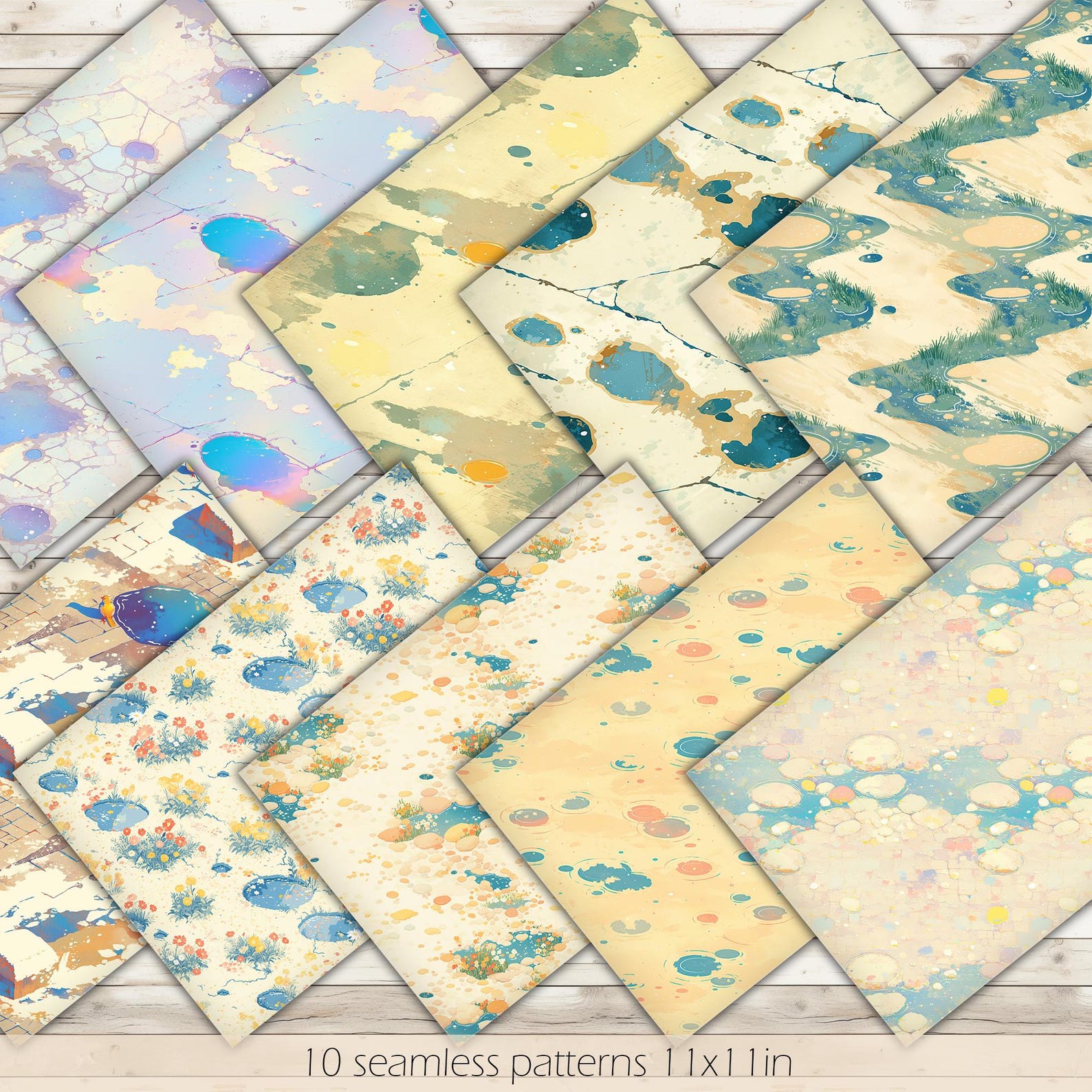 Puddle Digital Paper Puddle Texture Puddle Printable Paper Puddle ...