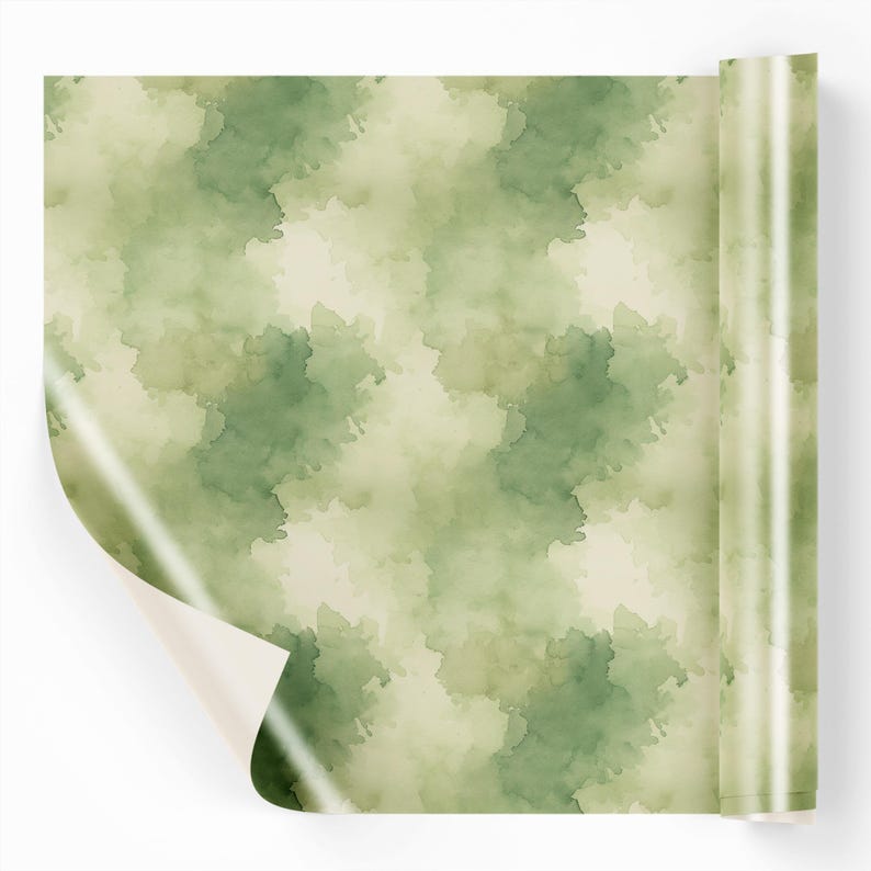 Sage Green Watercolor Paper Light Green Watercolor Digital Paper Sage ...