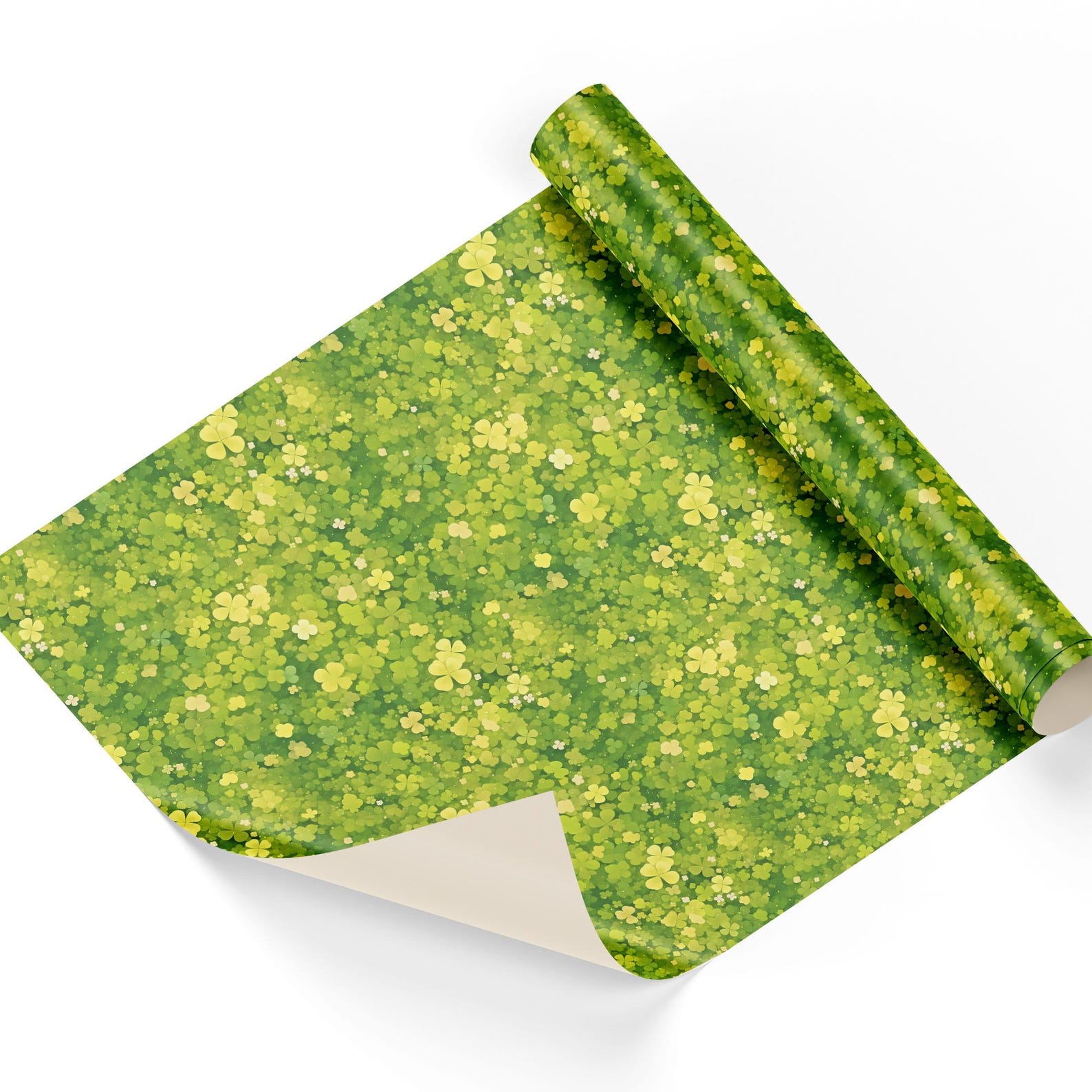 Watercolor Clover Digital Paper Shamrock Printable Paper Four Leaf ...