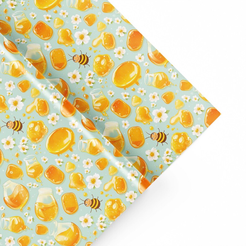 Honey Digital Paper Honey Printable Paper Honey Pattern Honey ...