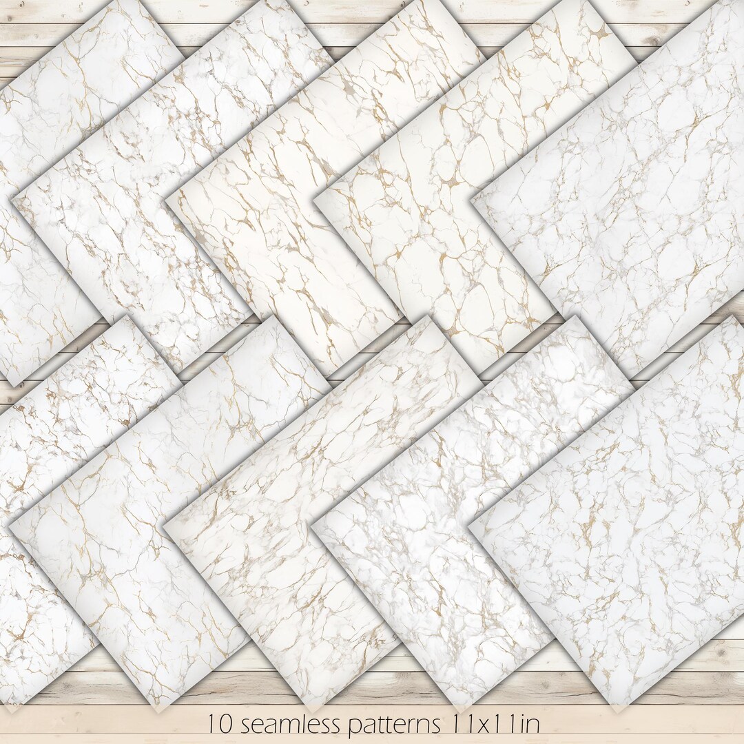 White Marble Seamless Pattern White Marble Digital Paper White Marble ...