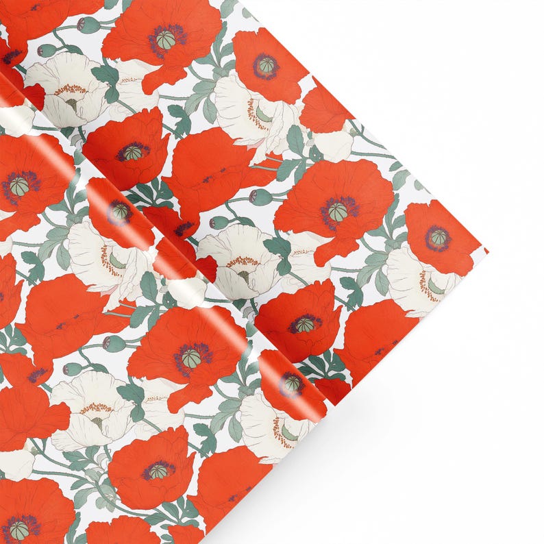 Poppy Seamless Pattern Poppy Texture Poppy Scrapbooking Paper Poppy ...