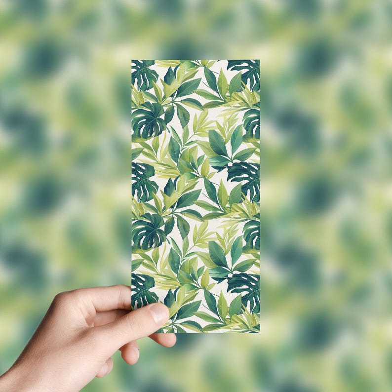 Tropical Leaves Digital Paper Jungle Background Monstera Leaves ...