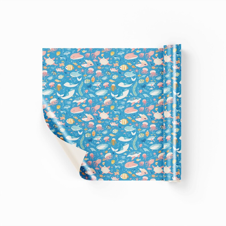 Cute Ocean Digital Paper Ocean Printable Paper Ocean Pattern Ocean ...