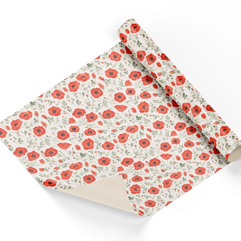Poppy Seamless Pattern Poppy Texture Poppy Scrapbooking Paper Poppy ...