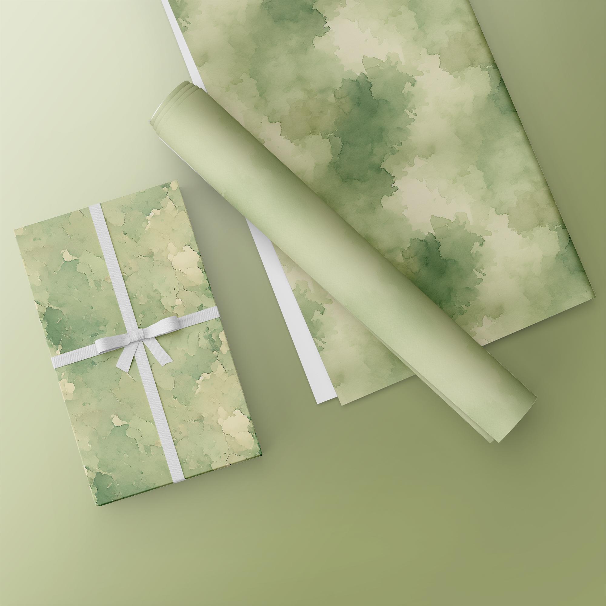 Sage Green Watercolor Paper Light Green Watercolor Digital Paper Sage ...