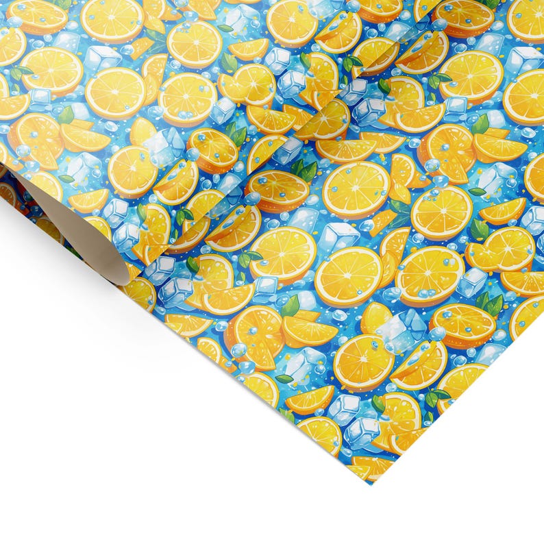 Citrus Digital Paper Lemon Printable Paper Citrus Pattern Lemon Background Lemon Seamless ...