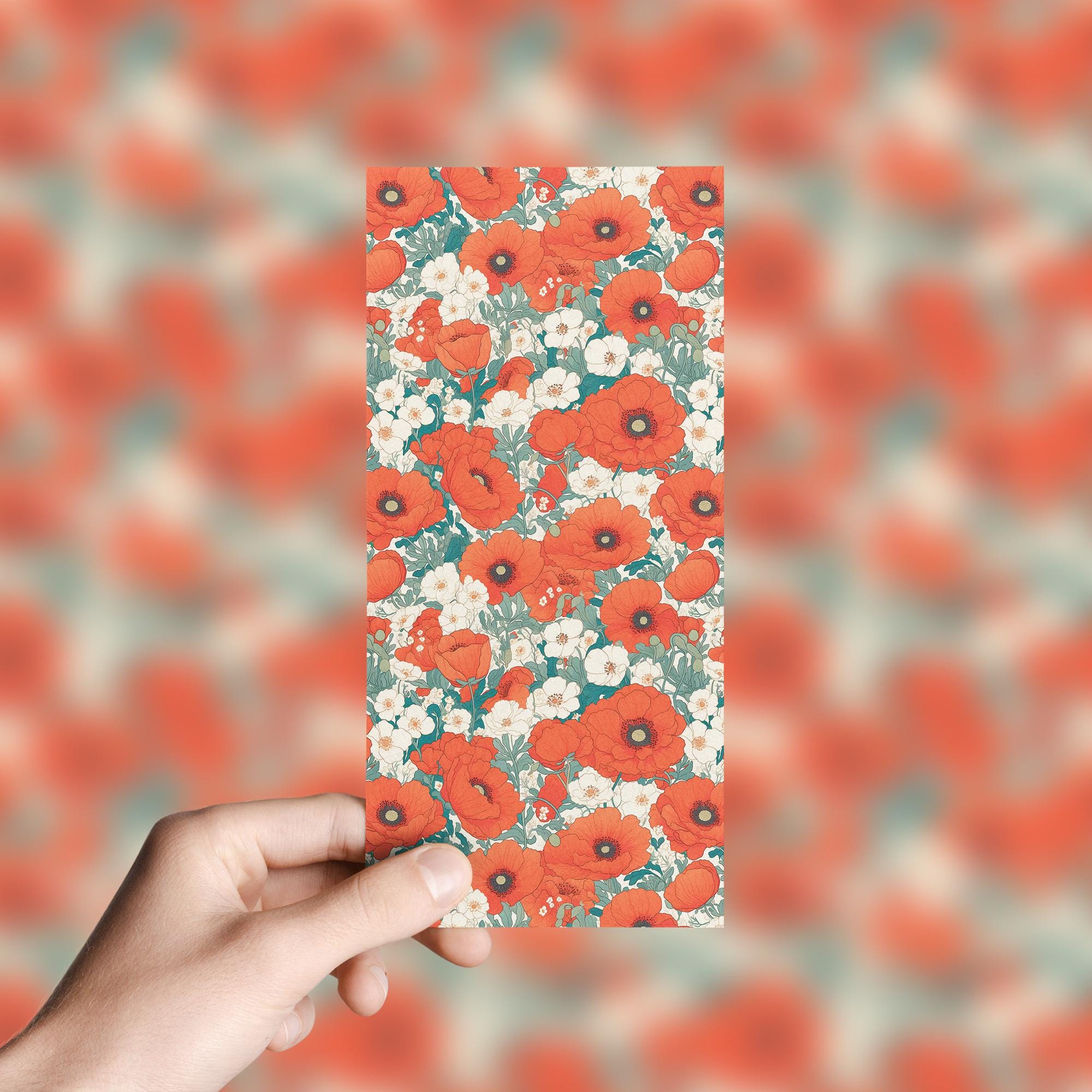 Poppy Seamless Pattern Poppy Texture Poppy Scrapbooking Paper Poppy ...