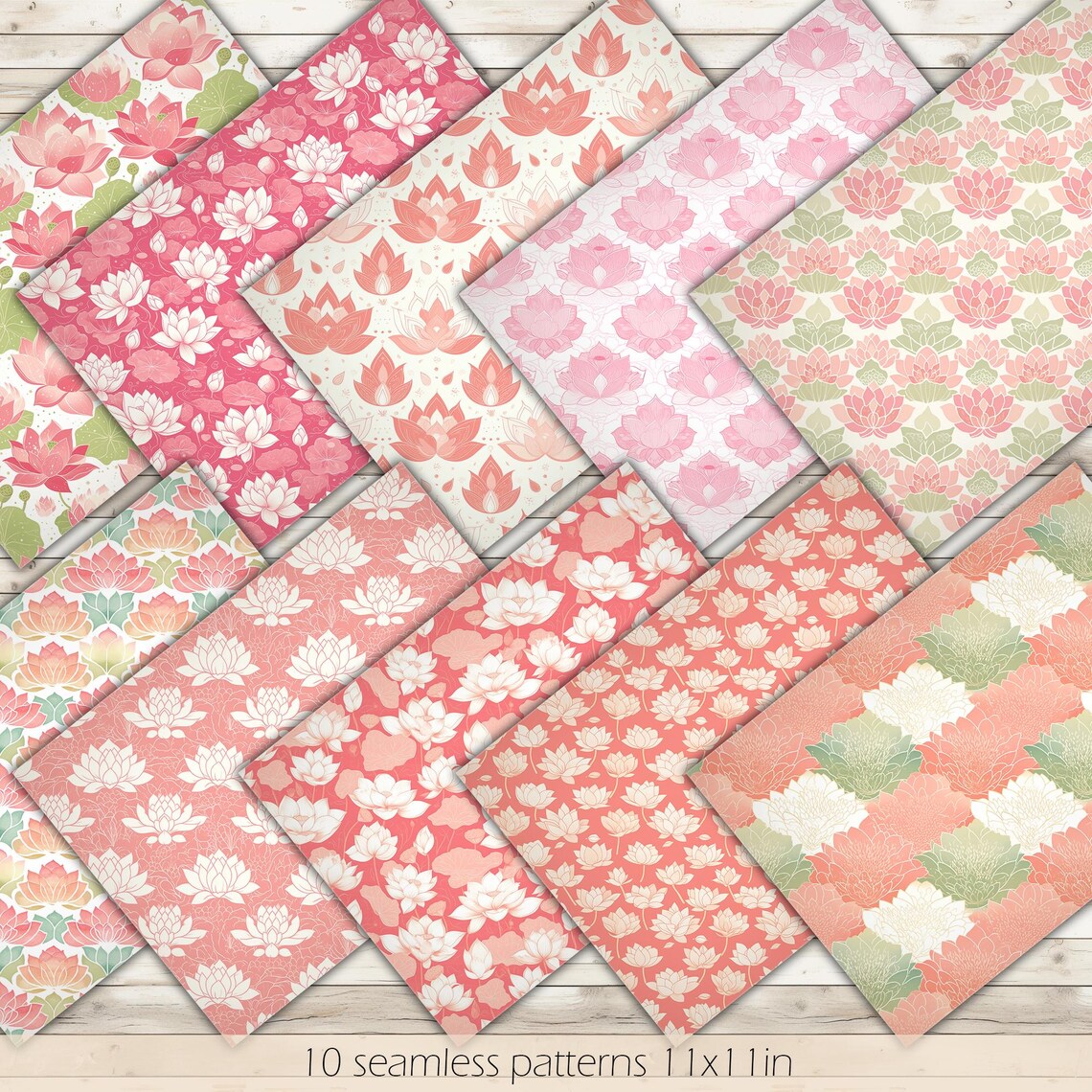 Lotus Seamless Pattern Lotus Printable Paper Lotus Pattern Lotus ...