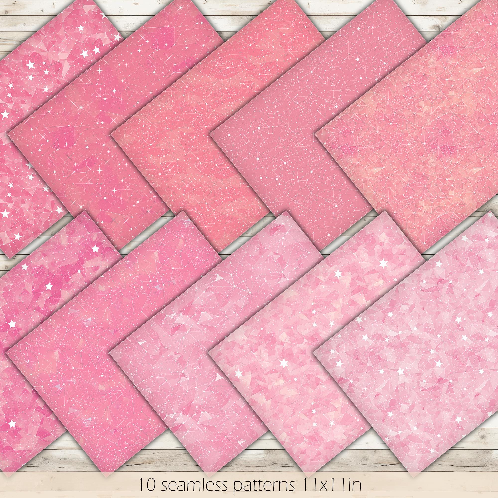 Pink Galaxy Printable Paper Starry Sky Pattern Glitter Galaxy ...