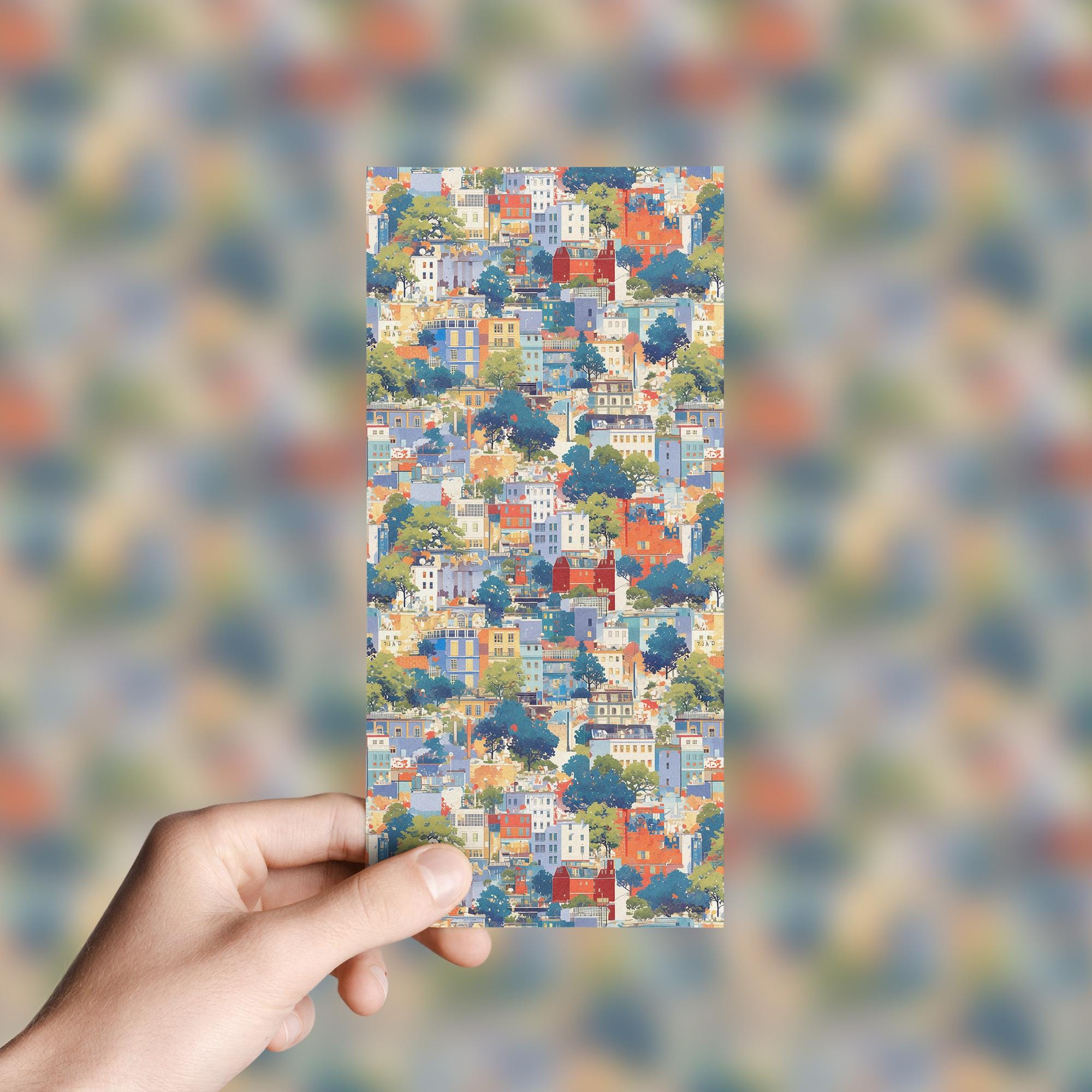 Cityscape Digital Paper City Printable Paper Skyline Pattern City ...