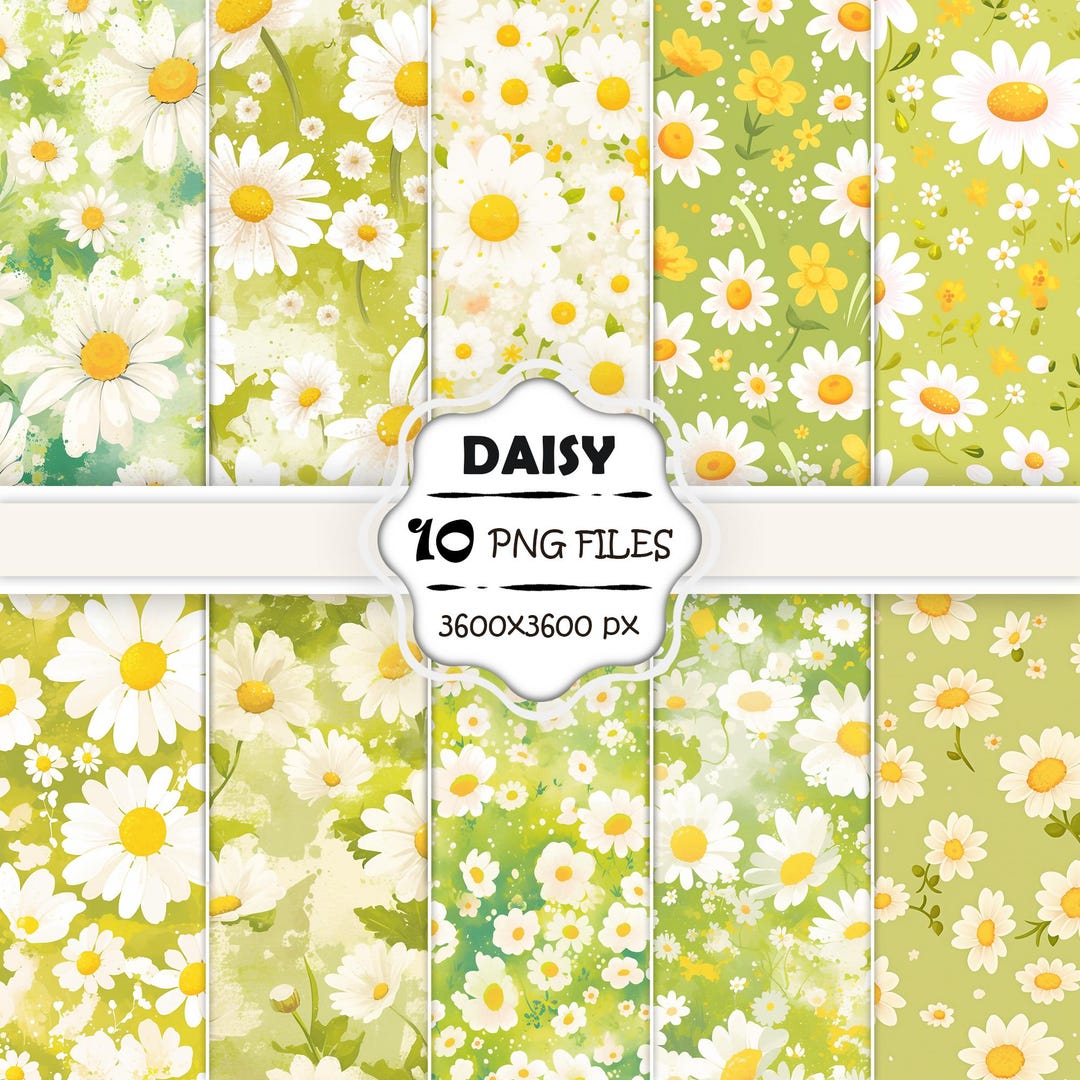 Daisy Digital Paper Daisy Printable Paper Daisy Pattern Daisy ...