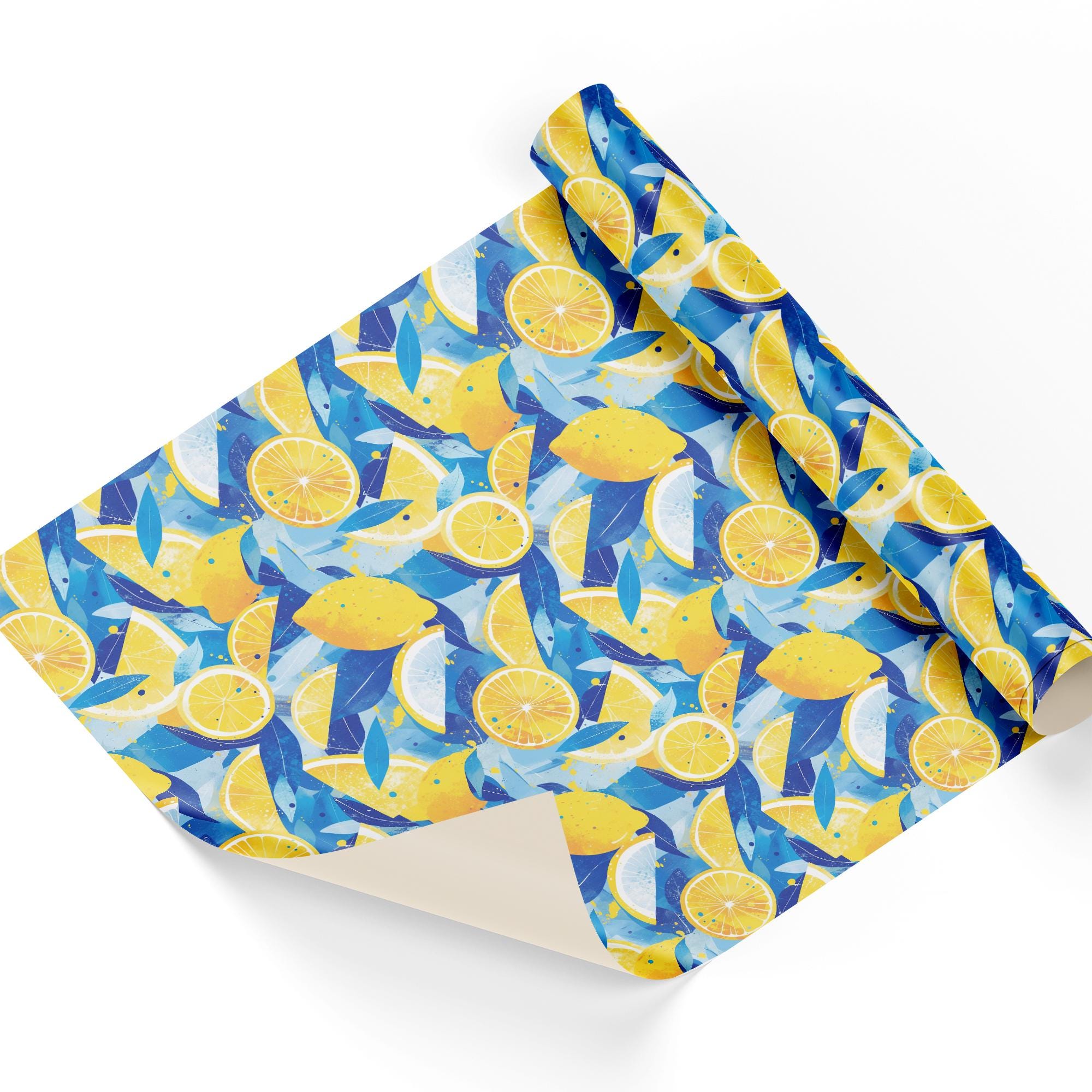 Citrus Digital Paper Lemon Printable Paper Citrus Pattern Lemon ...