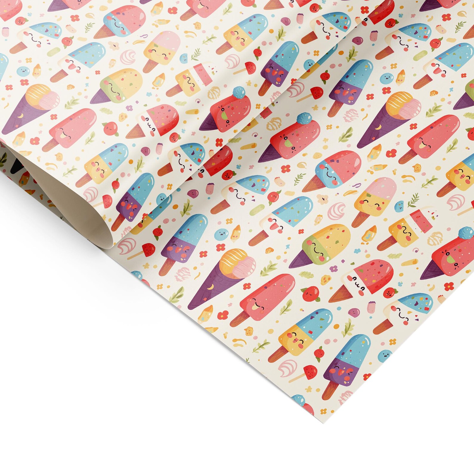 Cute Ice Cream Seamless Pattern Ice Cream Texture Ice Cream Digital ...