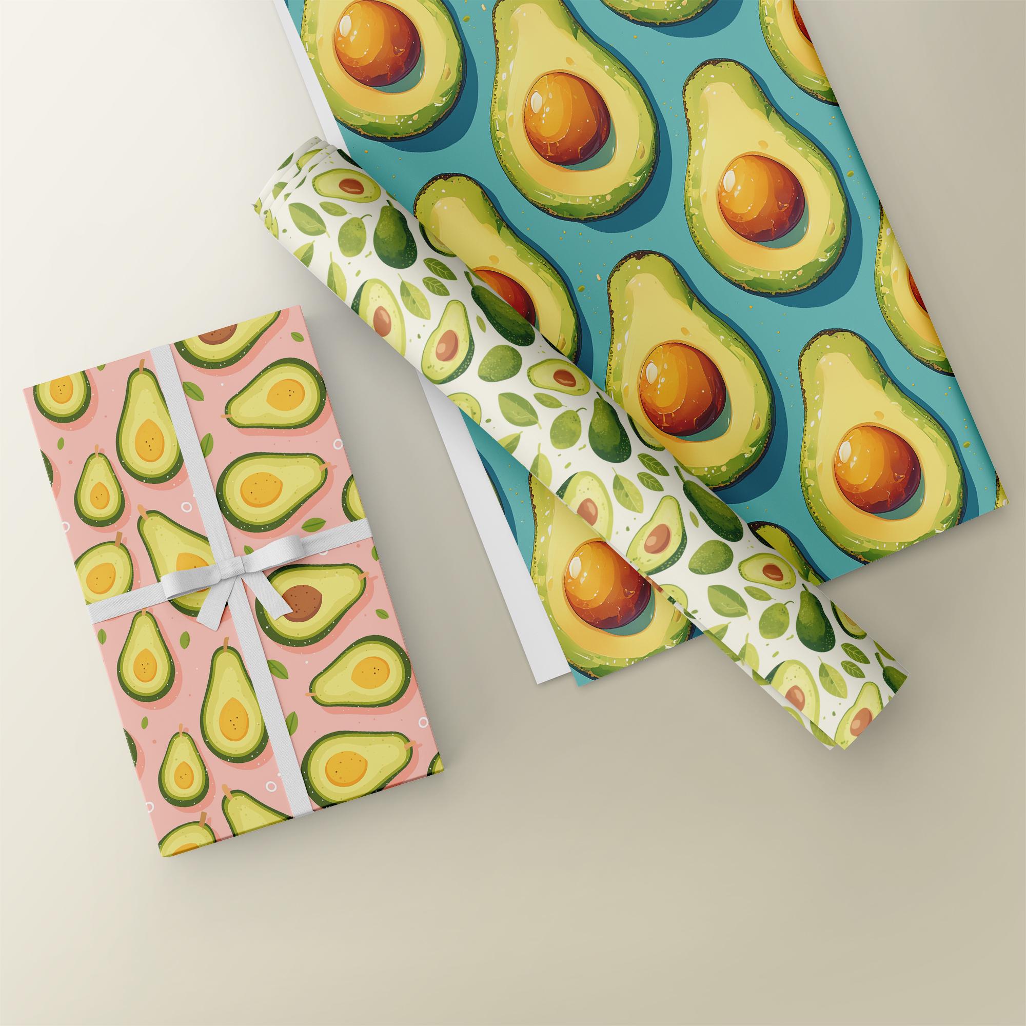 Avocado Digital Paper Avocado Seamless Pattern Avocado Printable Paper ...