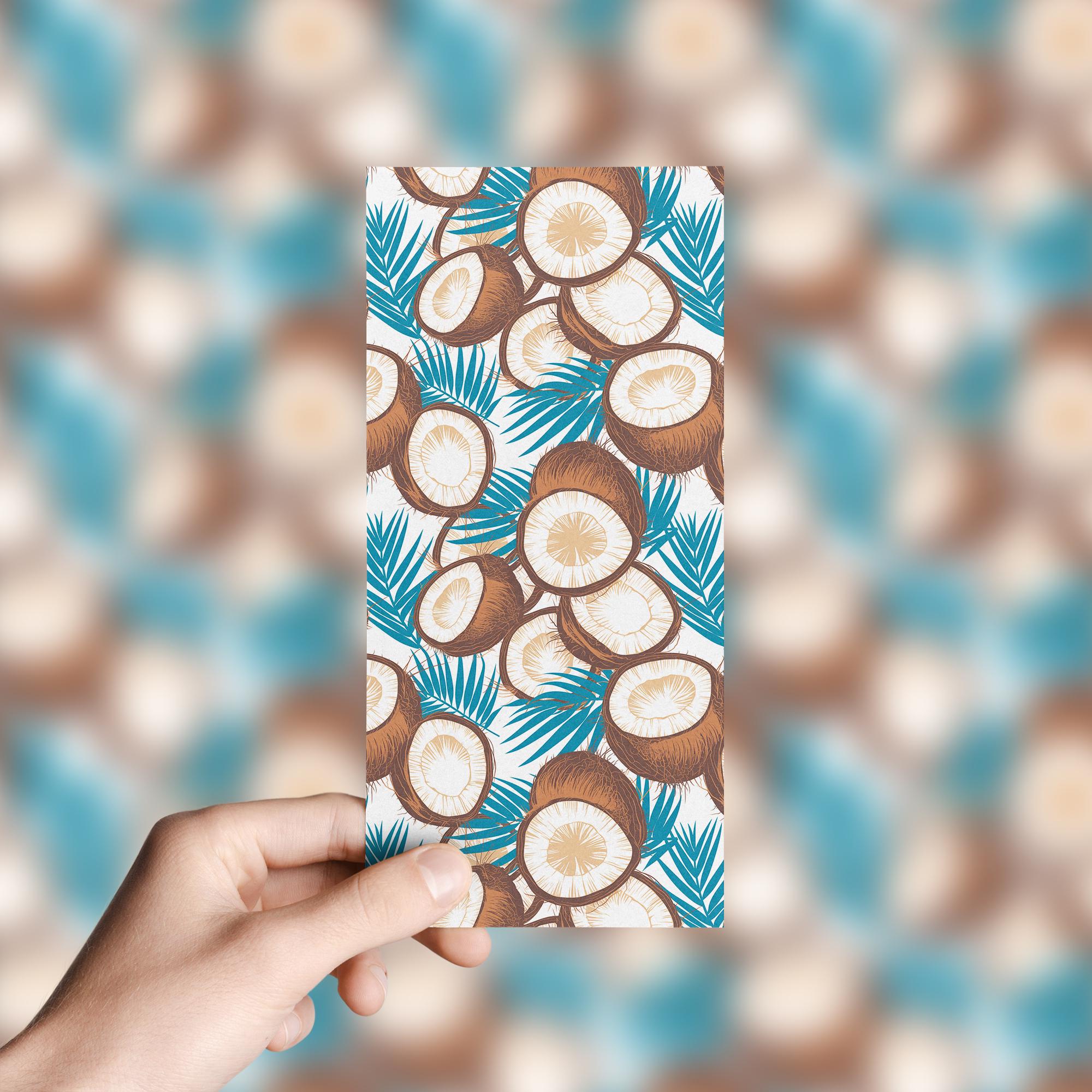 Blue Coconut Pattern Blue Coconut Background Coconut Seamless Pattern ...