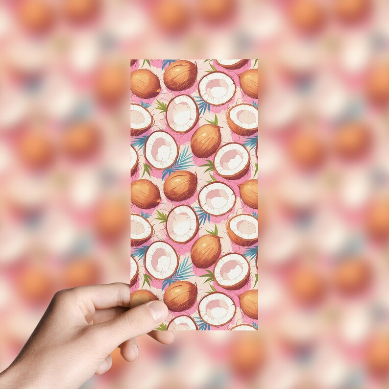 Pink Coconut Digital Paper Coconut Pattern Pink Coconut Background ...