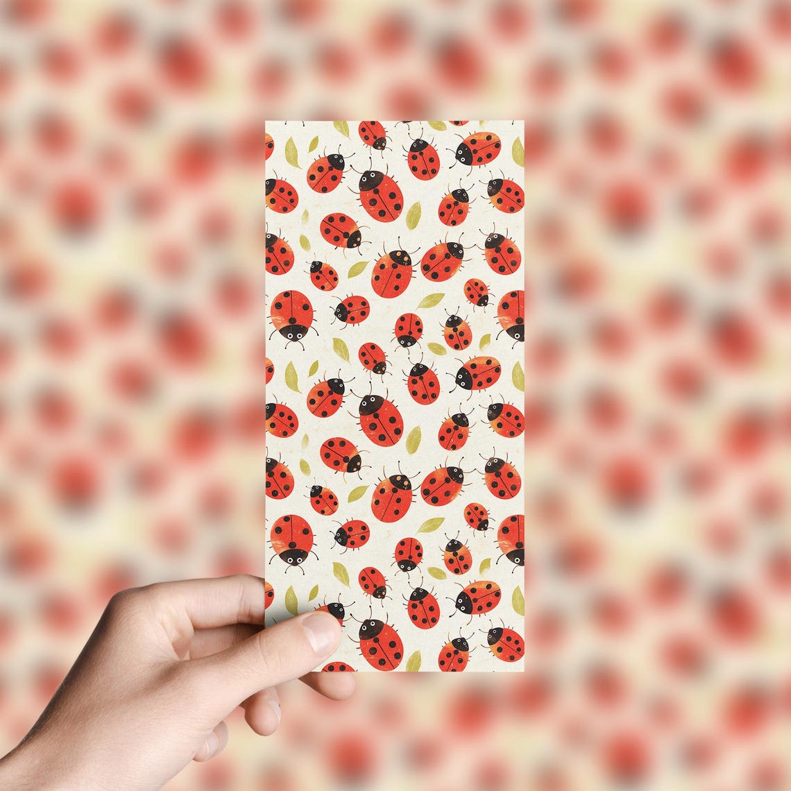 Ladybug Digital Paper Ladybird Seamless Pattern Ladybug Printable Paper ...