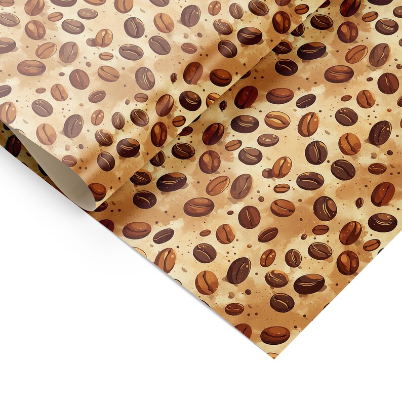 Coffee Beans Digital Paper, Seamless Pattern (PNG Download) - Etsy