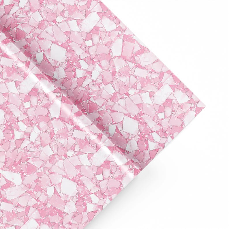 Pink Broken Glass Digital Paper Pink Glass Printable Paper Shattered ...
