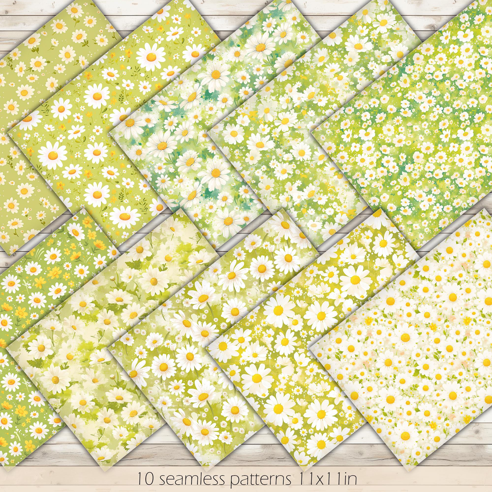 Daisy Digital Paper Daisy Printable Paper Daisy Pattern Daisy ...