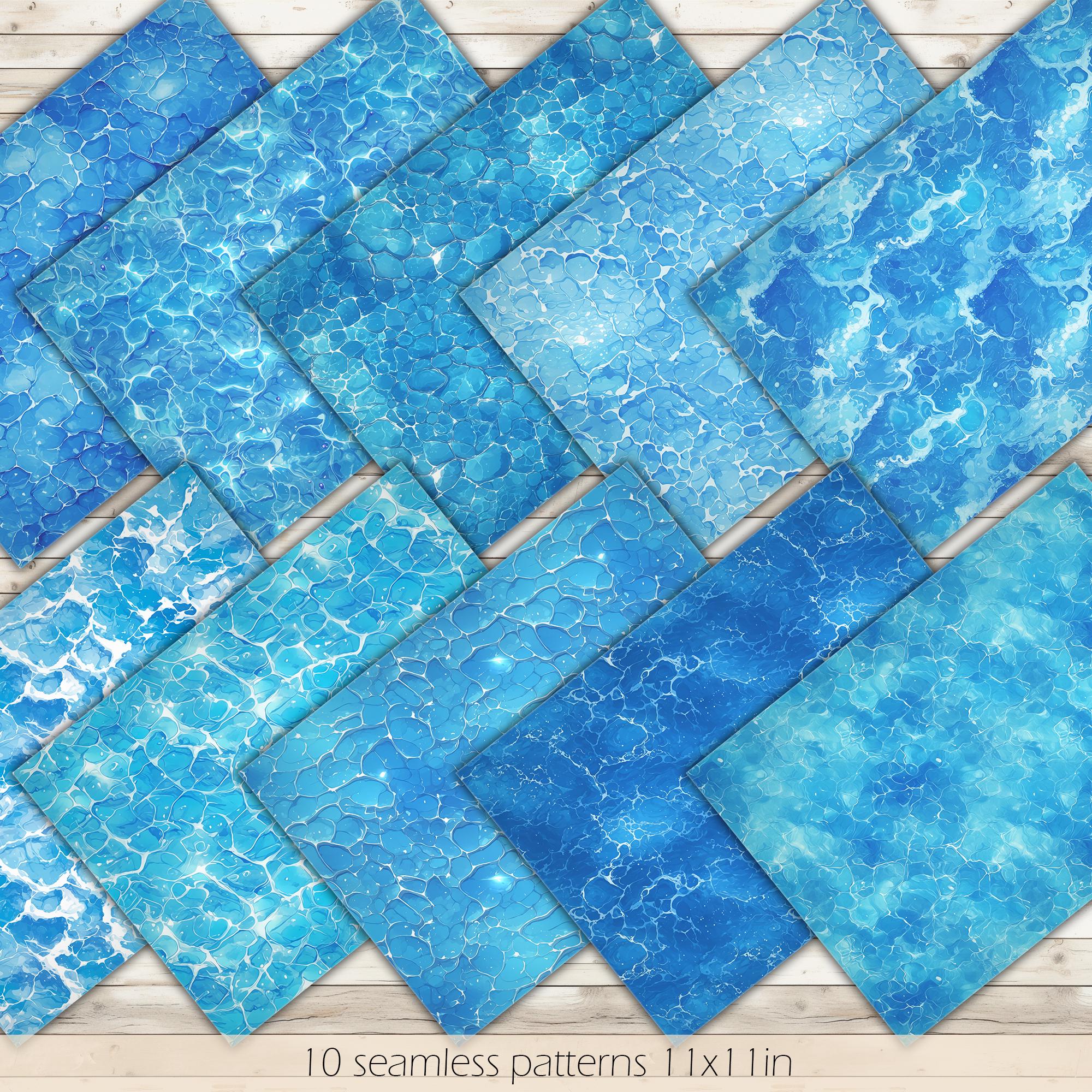 Water Pattern Water Background Water Seamless Pattern Ocea Texture ...