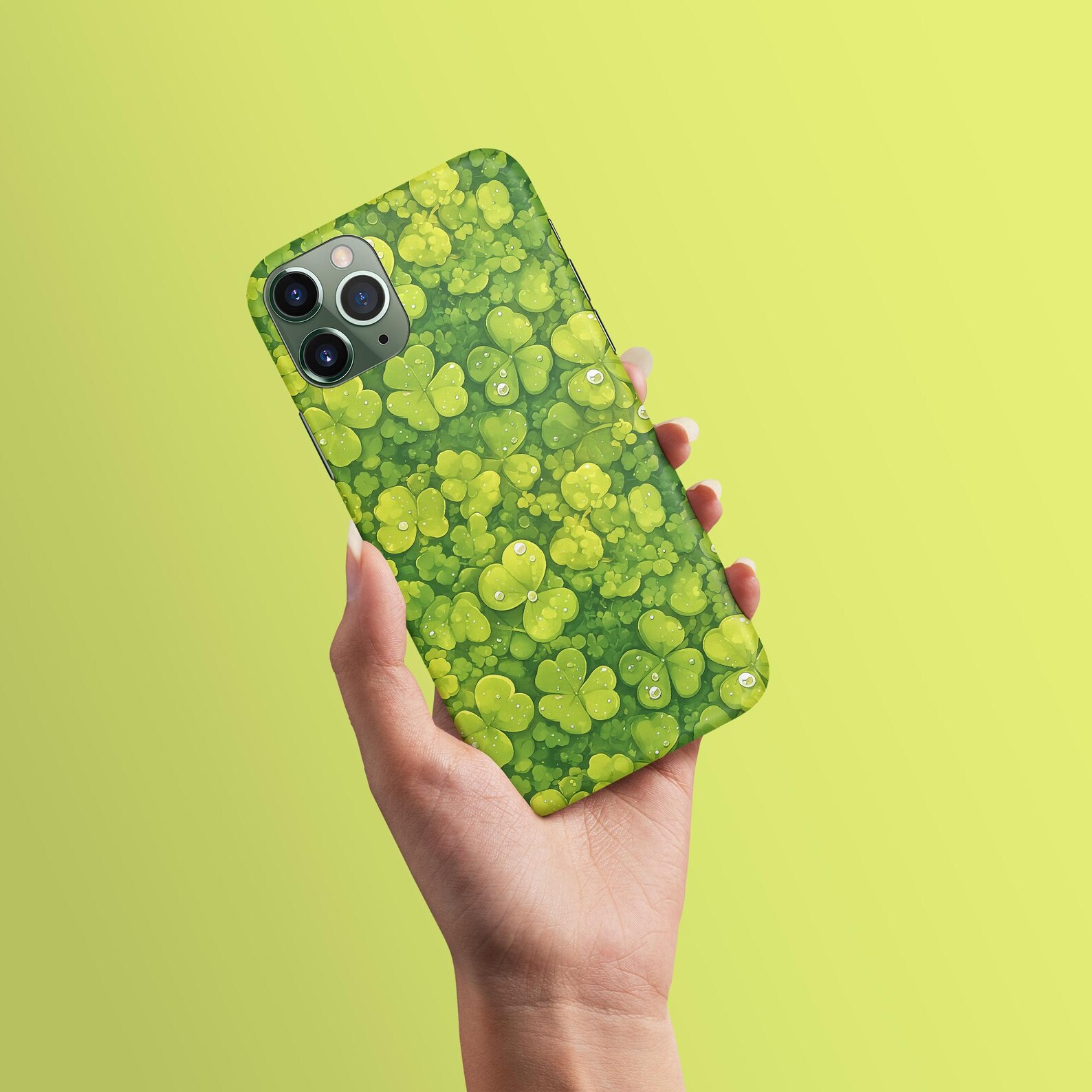 Watercolor Clover Digital Paper Shamrock Printable Paper Four Leaf ...