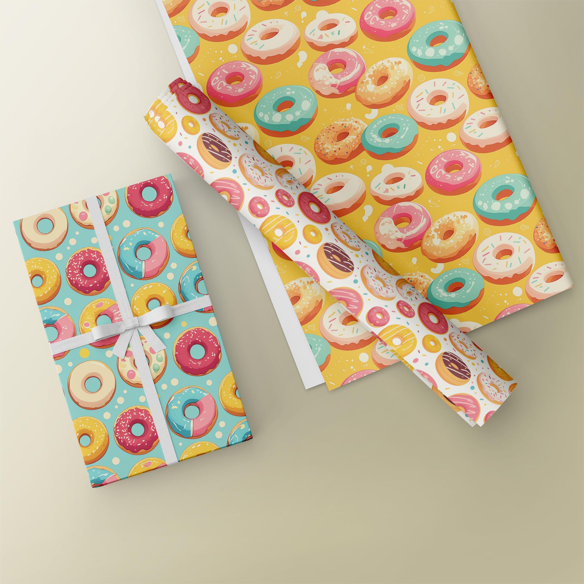 Pastel Donut Digital Paper Donut Seamless Pattern Donut Printable Paper ...