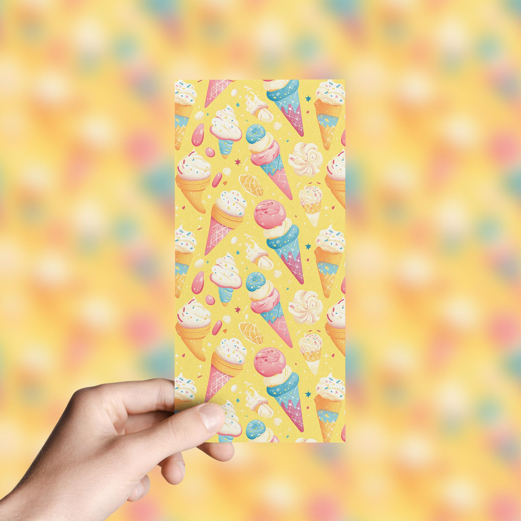 Cute Ice Cream Seamless Pattern Ice Cream Texture Ice Cream Digital ...